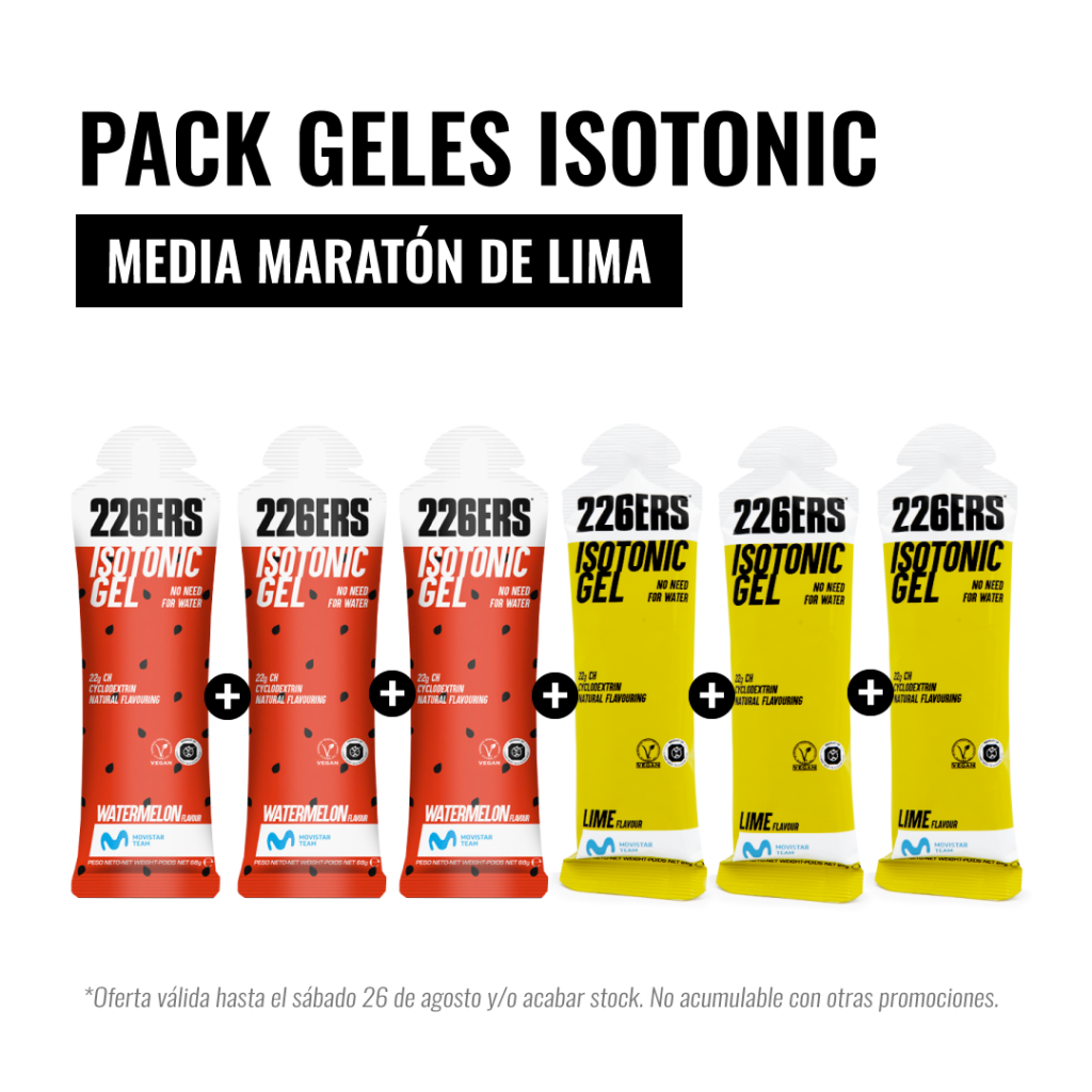 PACK- 6 ISOTONIC GEL MEDIA MARATÓN DE LIMA – 226ERS Perú