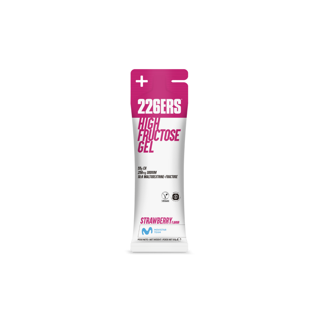 HIGH FRUCTOSE GEL 80g - Gel Energético con fructosa sabor Fresa ...